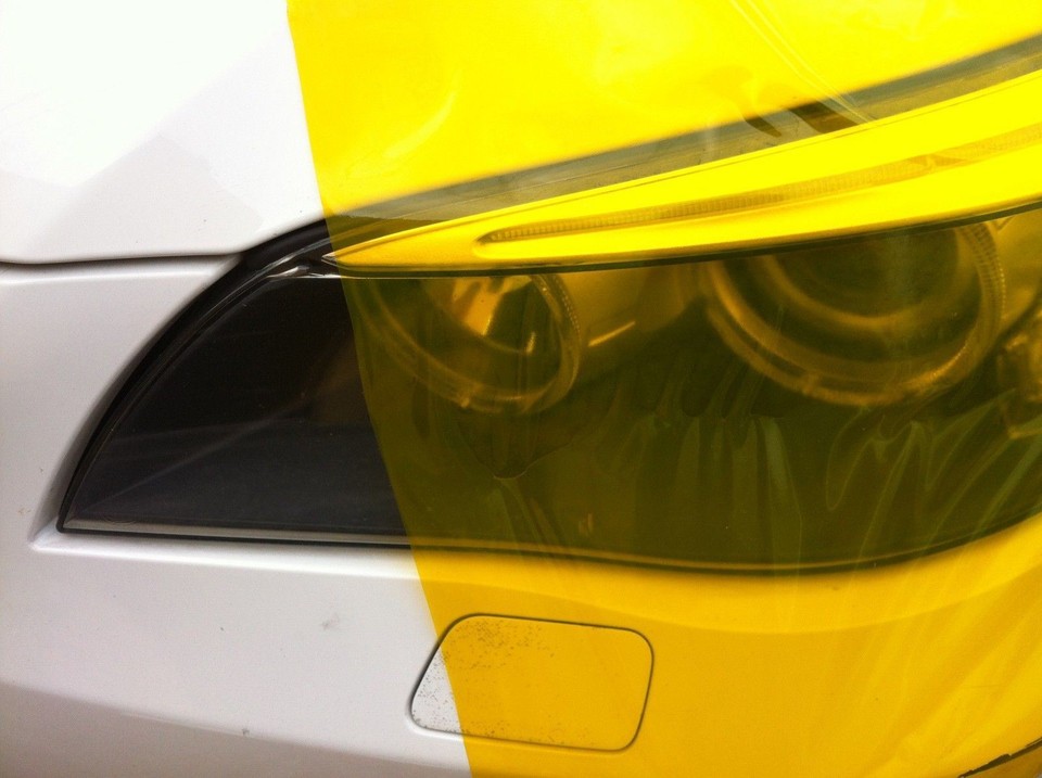 15" x 60" Glossy Yellow Tint Headlight Taillight Vinyl Film ANY Car ...