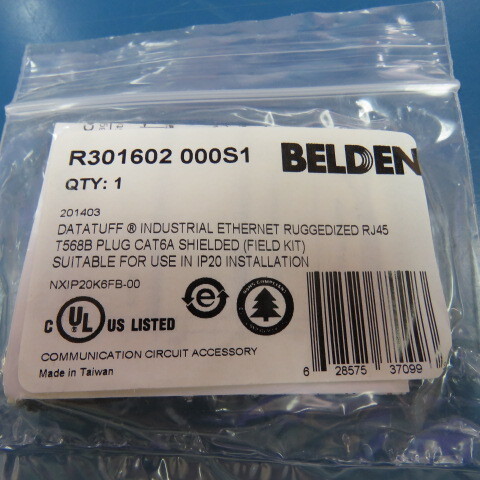 BELDEN R301602 000S1 Qty of 1 per Lot Connector, Ethernet, Industrial ...