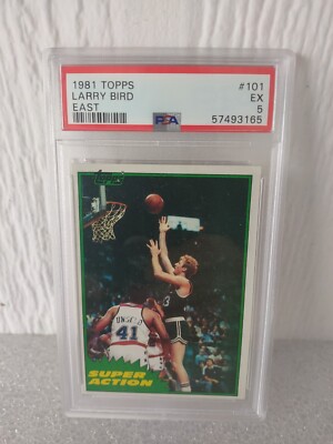 1981 TOPPS BASKETBALL #101 LARRY BIRD EAST PSA 5 EX **FREE SHIPPING** 🏀 ...