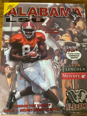 November 6, 1999 University Of Alabama vs. LSU Football Game Day ...