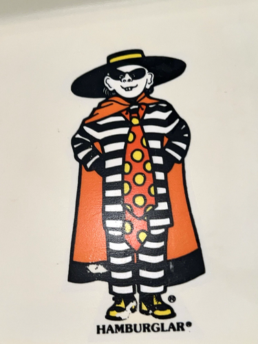 Vintage McDonald's Captain Crook & Hamburglar Set of 3 Happy Meal Trays ...