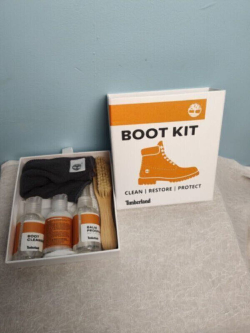 Official Timberland Boot Cleaning Conditioning Waterproofing Brush Kit