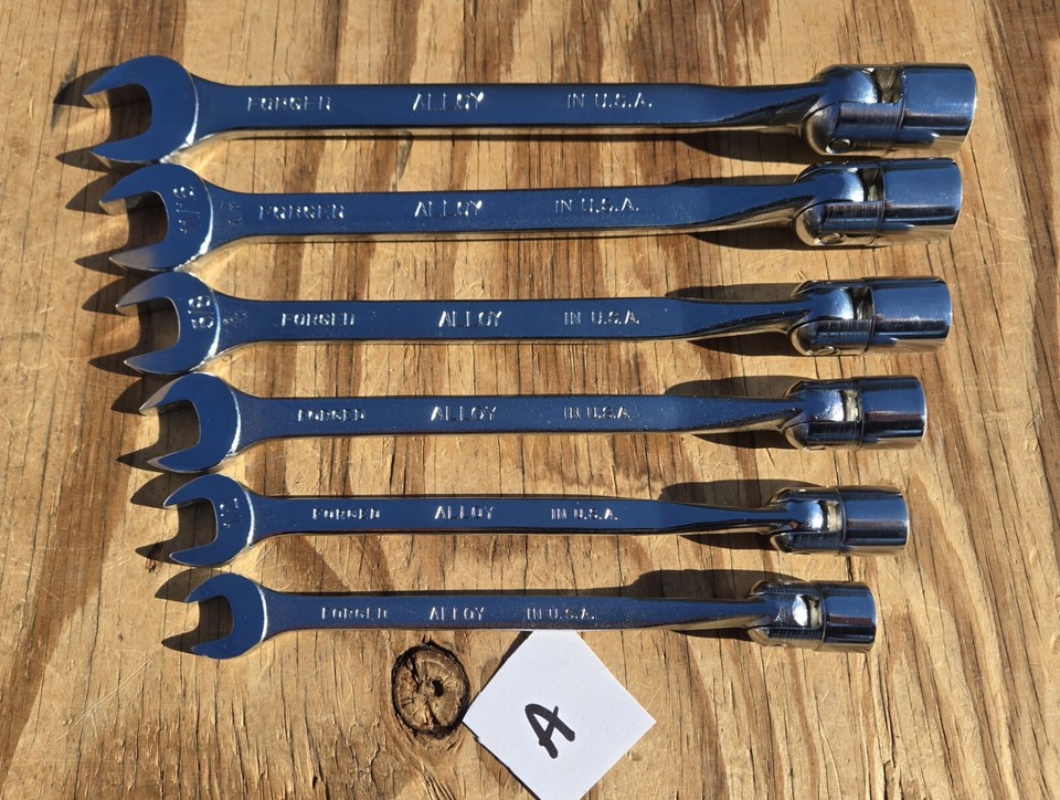 NOS Vntg S-K 6pc SAE 7/16-3/4” Flex End Saltus Wrench Set 12pt SK USA ...