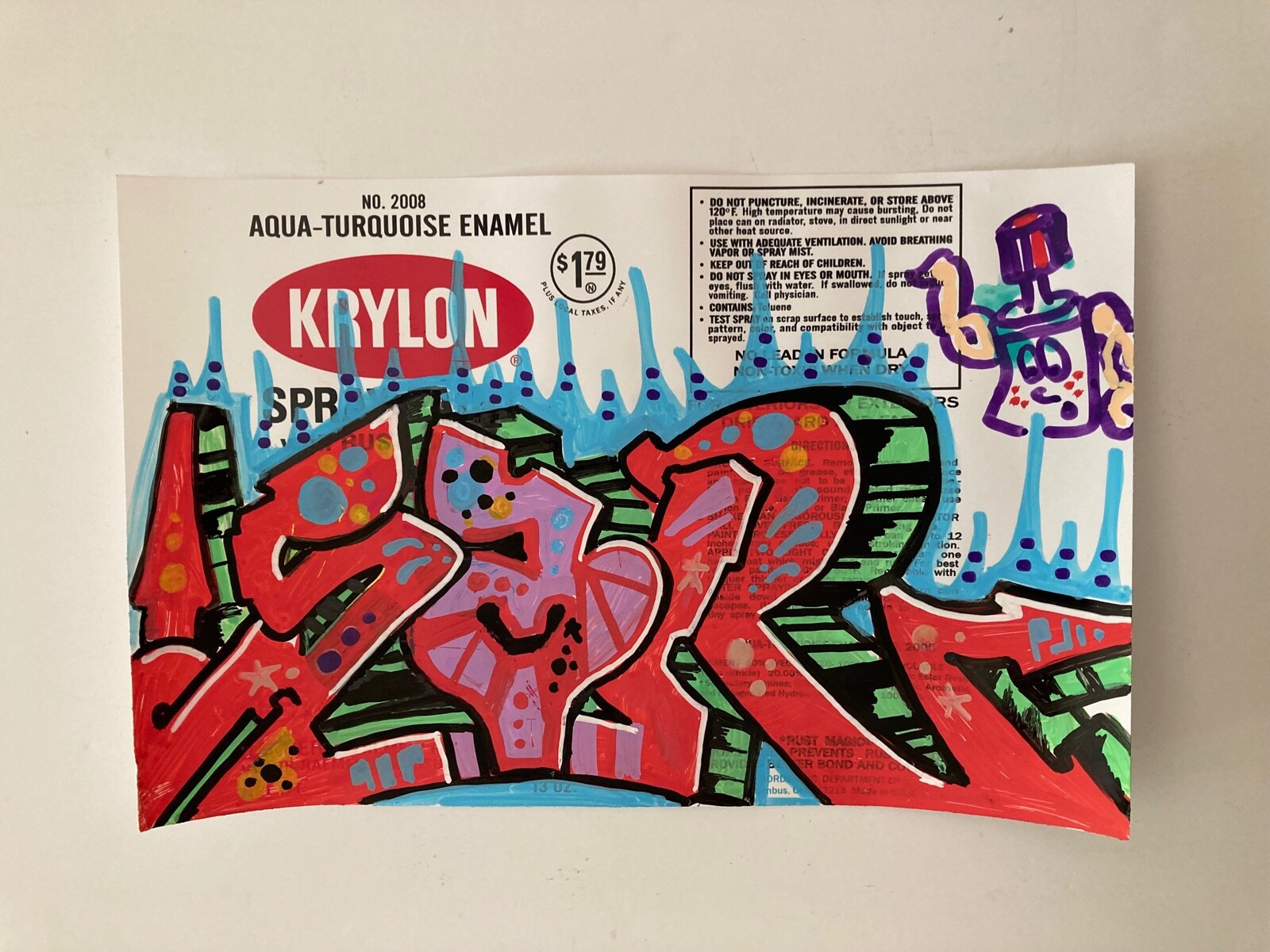 SAR (TMB) "Untitled" Markers on a KRYLON Label 15,3 x 23,5 cm 2021 US ...