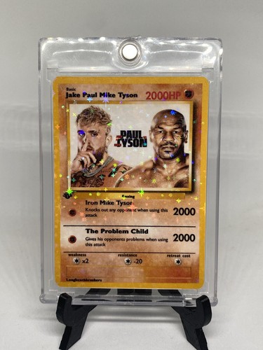 Jake Paul Mike Tyson Pokémon Card Holo Rare | eBay