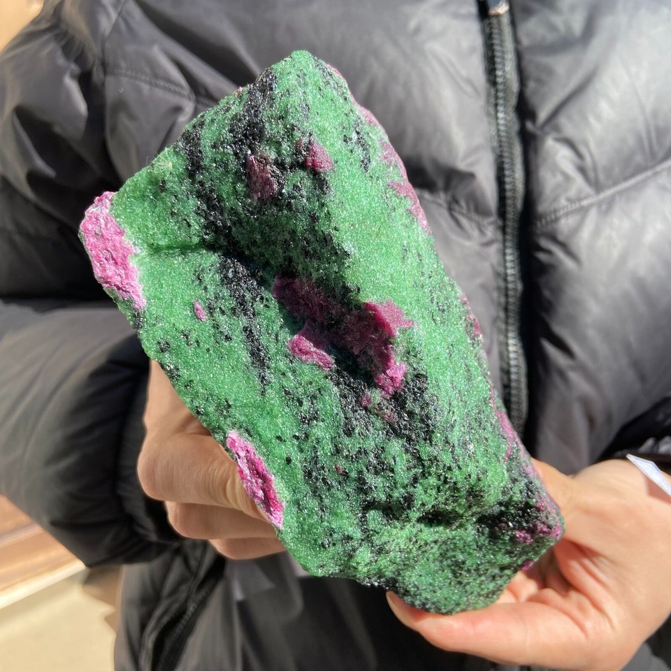 5.6lb Natural green Ruby zoisite (anylite) rough quartz crystal sample Healing | eBay