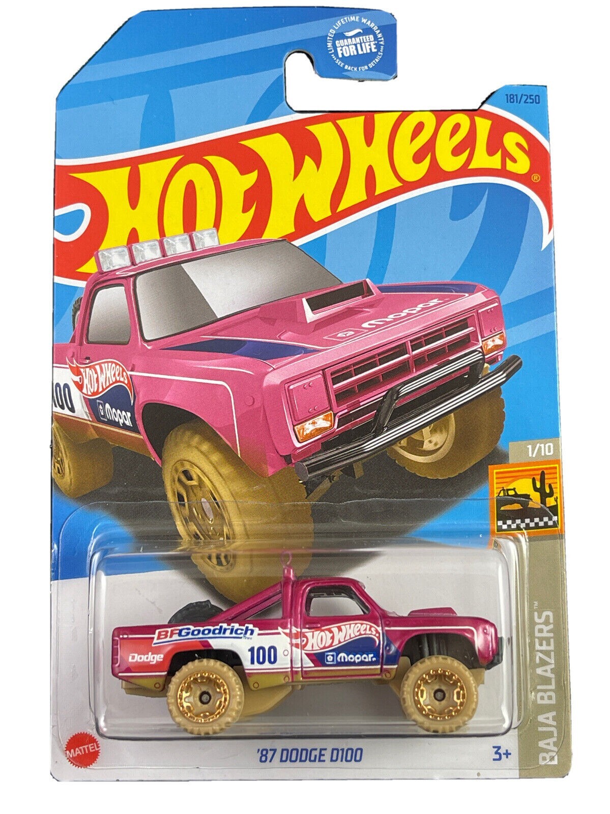 HOT WHEELS 2023 HW Baja Blazers 1/10 Pink ‘87 Dodge D100 | eBay