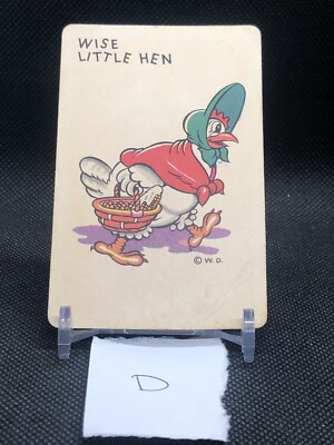 1937 WHITMAN MICKEY MOUSE OLD MAID CARD Wise Little Hen D | eBay
