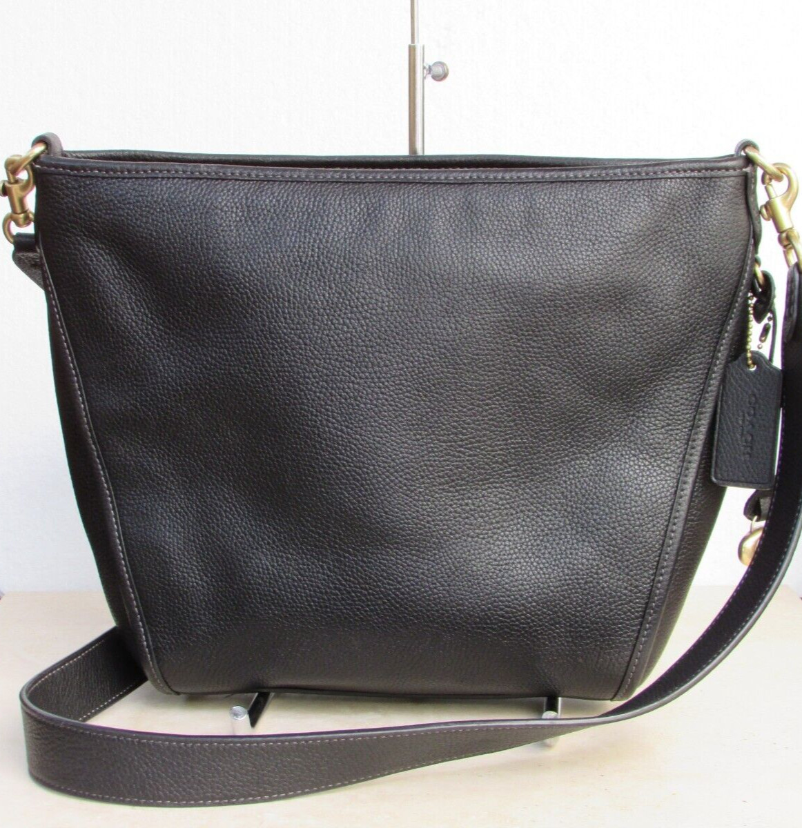 COACH Small Dufflette Black Leather Messenger Crossbo… - Gem