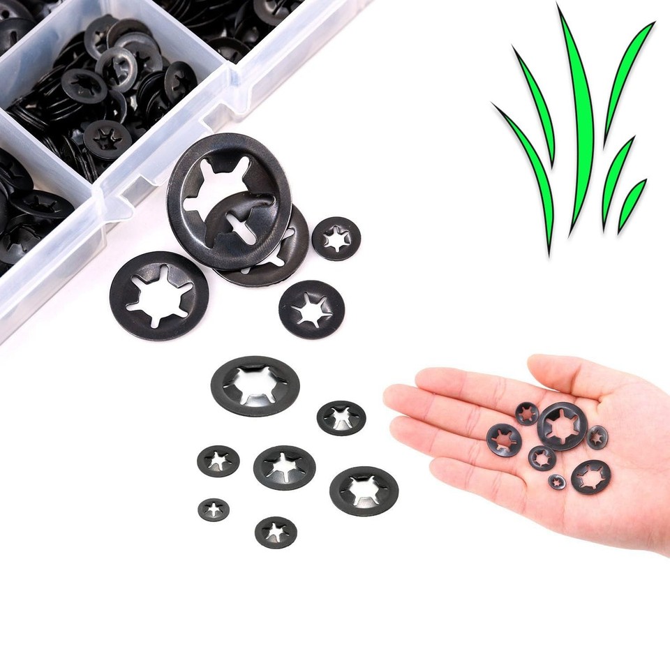 360 Pieces 9 Sizes Push Nuts Assortment, Speed Clips Retaining Clips ...