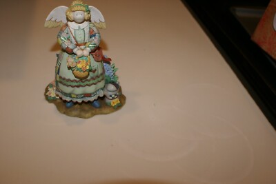 Susan Winget Earth Angel Figurine 1st Ed 1999 #3 Flowers Bird Basket ...
