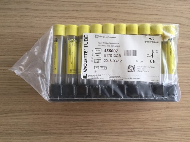 Greiner Bio-one 455007 Vacuette Tube 10ml Z Urine No Additive 16x100 ...