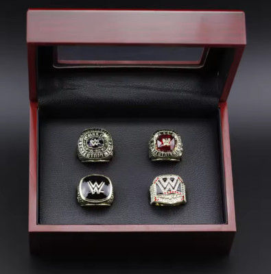 WWE CHAMPION RING BOX EDITION 4 RINGS COLLECTORS WWE BELT RINGS | eBay UK