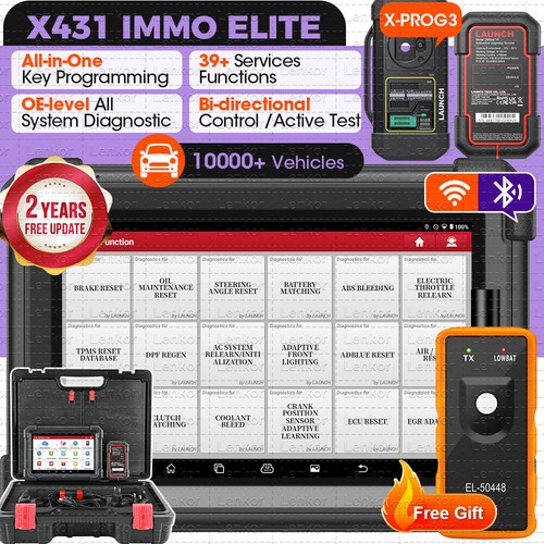 LAUNCH X431 IMMO Elite Keys Programming Diagnostic Scan Tool Full ...