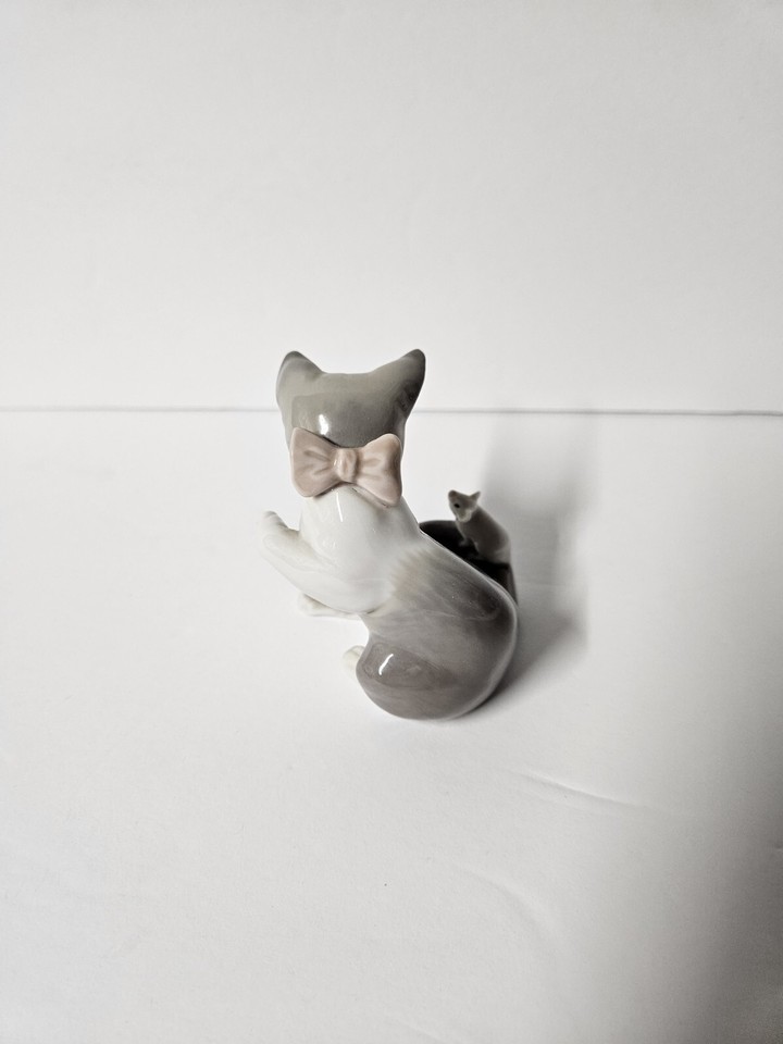 Vintage Lladro Cat and Mouse 5236 Porcelain Figurine Spain with ...