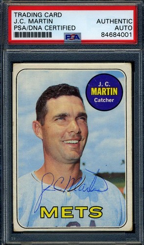 J.C. Martin PSA DNA Hand Signed 1969 Topps Autograph | eBay