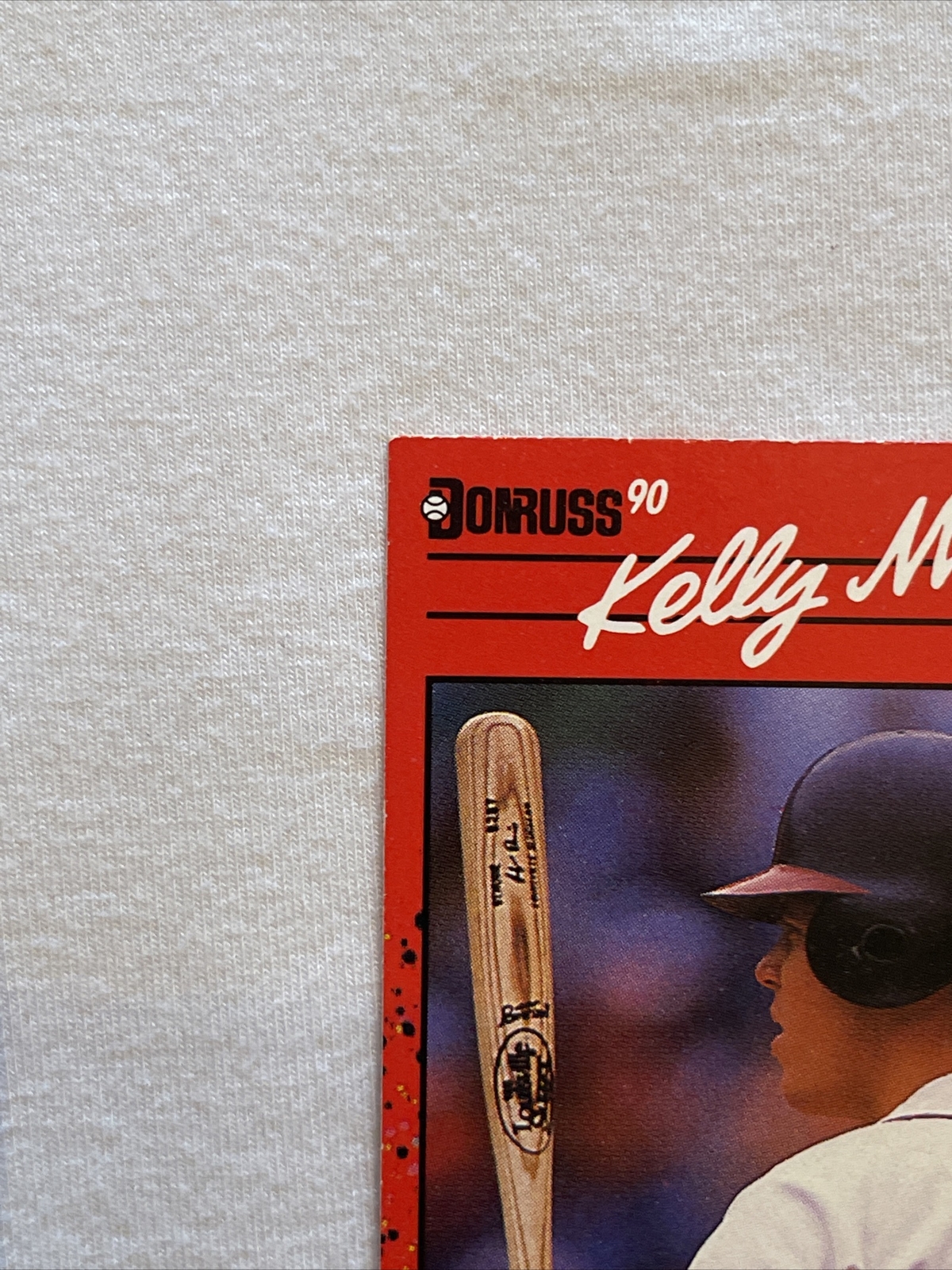 KELLY MANN 1990 DONRUSS ERROR BASEBALL CARD RATED ROOKIE...MISSING DOT ...