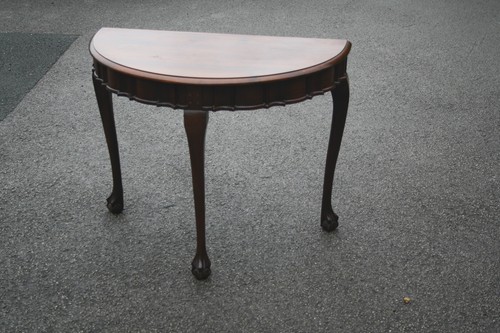 SUPERB Antique half moon ball and claw table for sale. Mahogany COLLECT ...