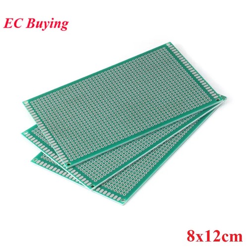 5pcs 8x12cm Single Copper Prototype PCB Fiberglass Plate Protoboard For ...