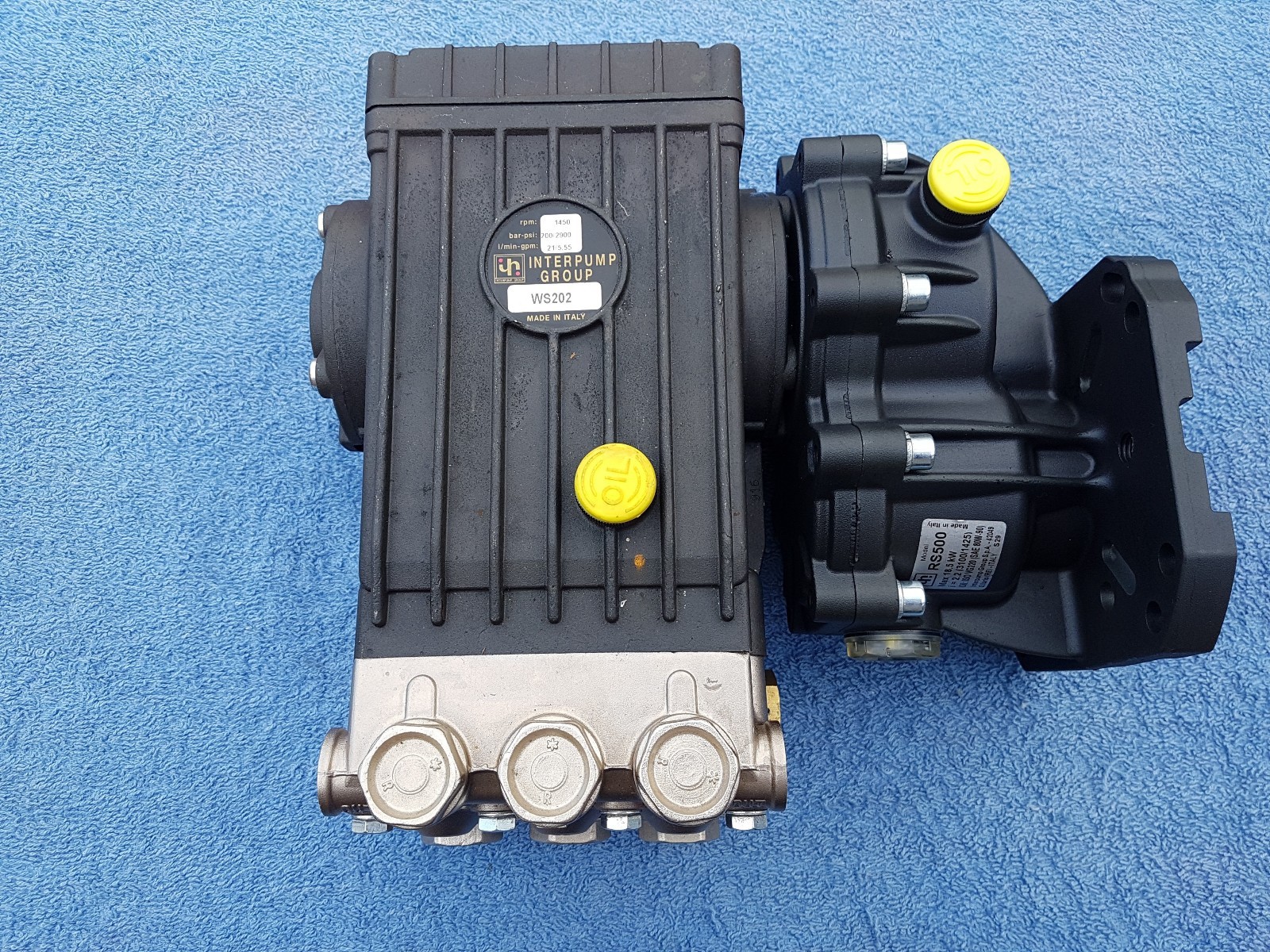 PRESSURE WASHER INTERPUMP RS500 GEARBOX & WS202 PUMP 200 BAR @ 21LTRS ...