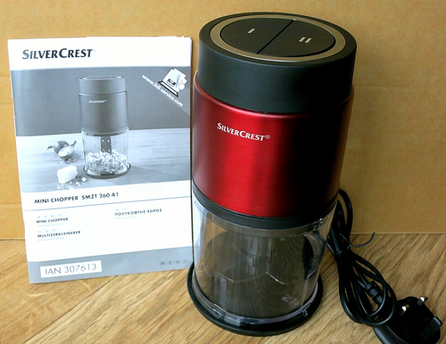 SILVERCREST Germany Mini Chopper 260W, 2 Speed, 500 ml Capacity+Manual ...