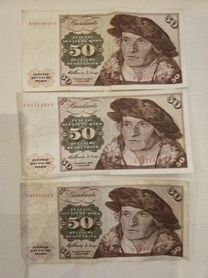 50 DM D-Mark Deutsche Mark Schein Banknote 1960 Serie L Und M | eBay.de