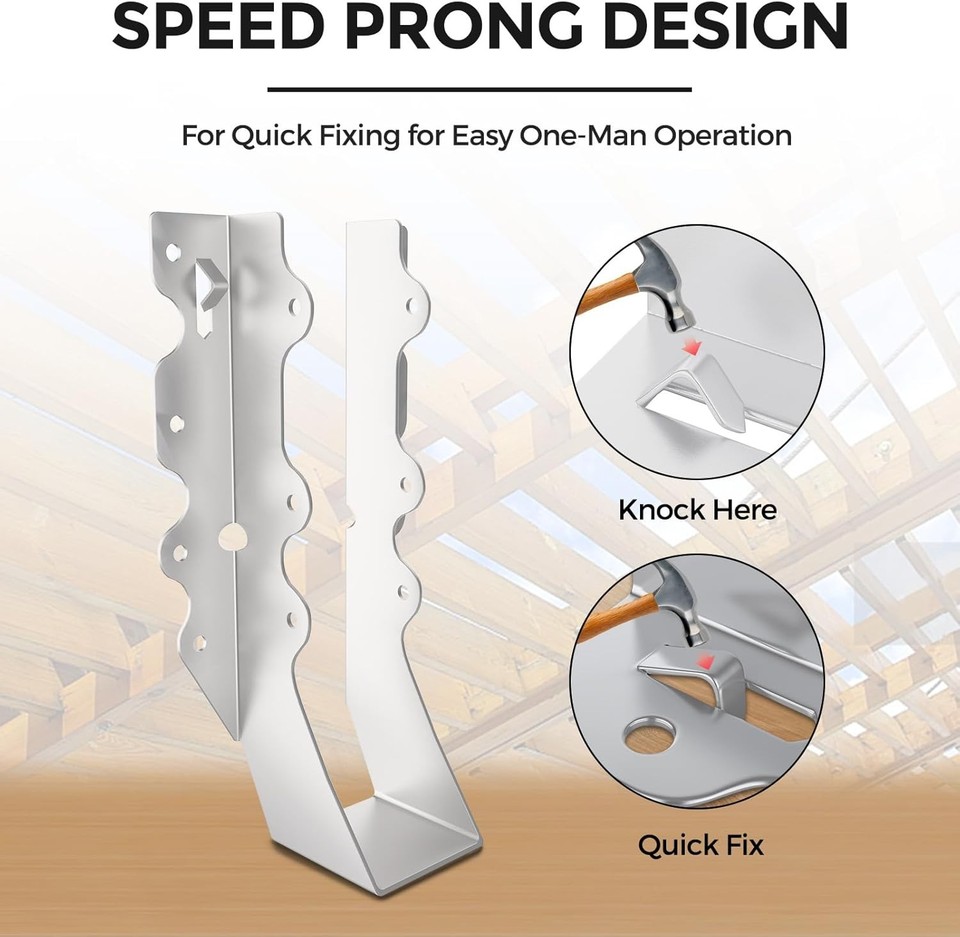 50 Pcs 2x8 Joist Hangers,20 Gauge Metal Face Mount Joist Hangers, Lu28 ...