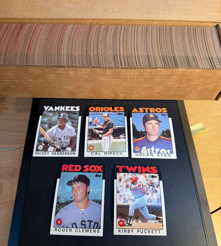 1986 Topps Baseball Complete Set (1-792). NM-MT. Nolan Ryan, Cal Ripken ...