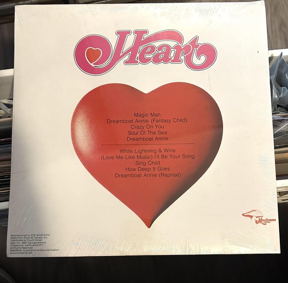 Heart Dreamboat Annie NEW Original Vinyl Mushroom Records 1976 Gatefold ...