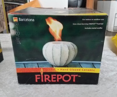 Firepot Hand Glazed Ceramic Barcelona White by Bird Brain (NEW) | eBay