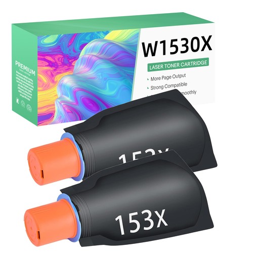 2-Pack Replacement for HP W1530X Black Toner Reload Kit for LaserJet ...