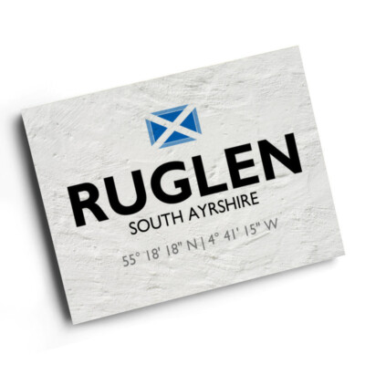 A3 PRINT - Ruglen, South Ayrshire, Scotland - Lat/Long NS2904 | eBay UK