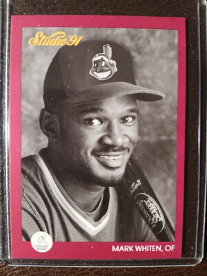 MARK WHITEN CLEVELAND INDIANS 1991 STUDIO BY LEAF BASEBALL #50 | eBay
