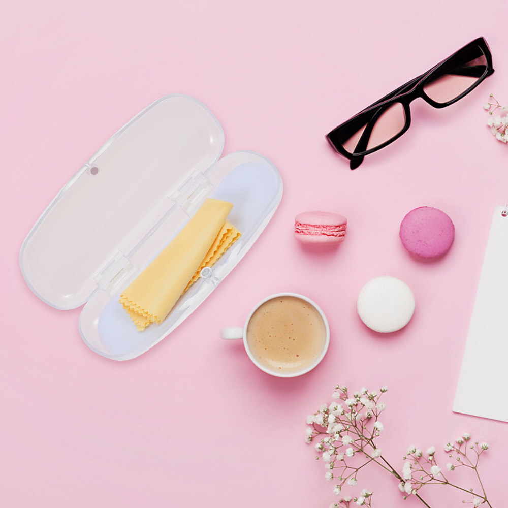 Set of 2 Glasses Case Women's and Storage Box for Transparent Eyeglass ...