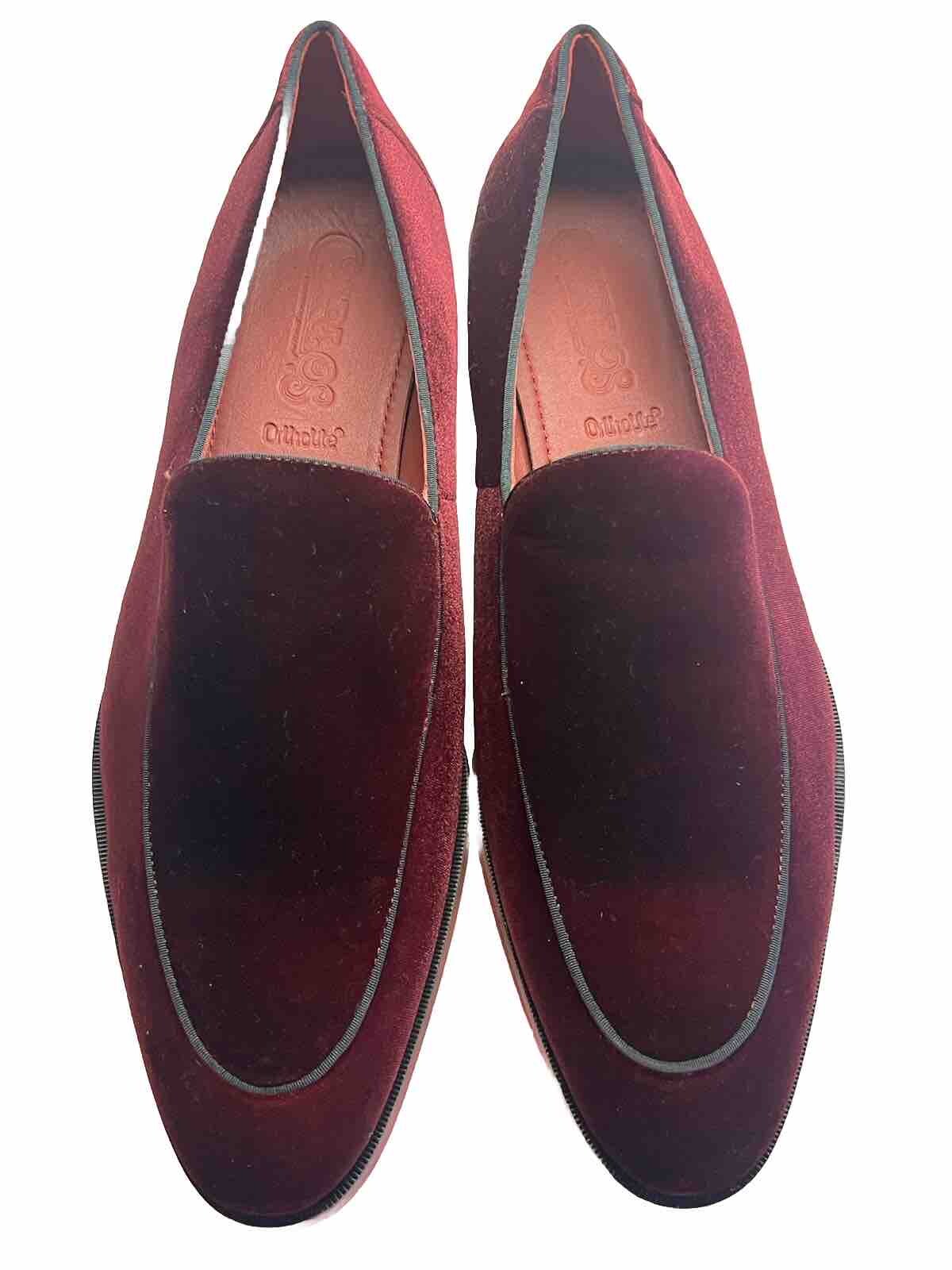 Carlos Santana Men’s Prince Loafer Red Velvet Shoes Casual Dress USA ...