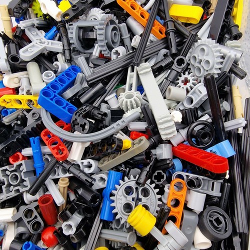 LEGO Technic 120 pieces Bundle Random Mixed Parts Connectors Pins Axles ...