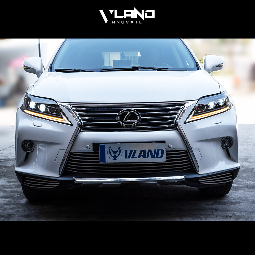 VLAND CLEAR FULL LED Headlight+Clear Tail Lights For Lexus RX 350 450H ...