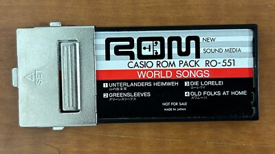 Casio ROM Pack World Songs, RO-551, for Many PT MT CT SK DH ROM Casio ...