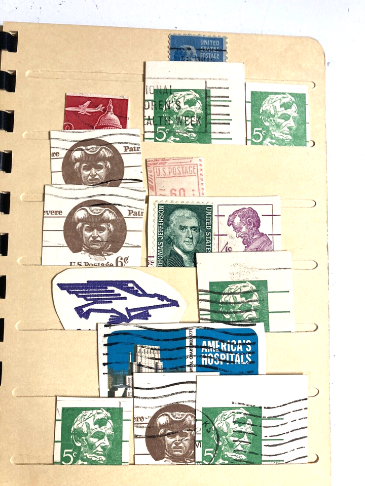 THE STAMP COLLECTORS STOCK BOOK with STAMPS - LIBERTY , TWO CENTS ...