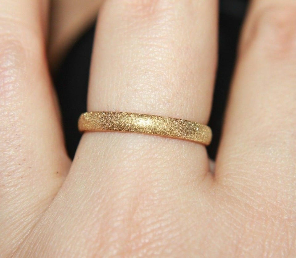 gold stainless steel ring gemstone jewelry Sz 8 8.5 9 wedding ...
