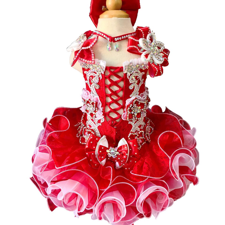 Jenniferwu Pageant Dress Handmade Beaded Dresses Toddler Girl Princess ...