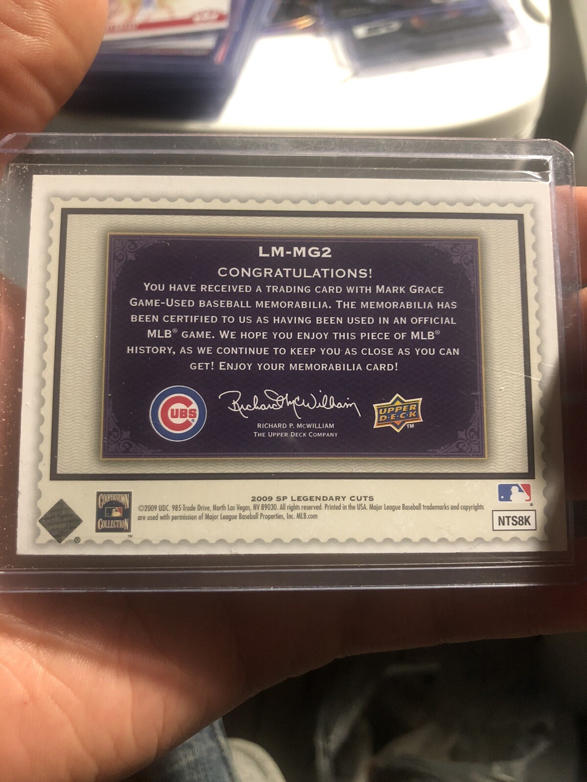 2009 SP Legendary Cuts - Legendary Memorabilia Brown #LM-MG2 Mark Grace ...