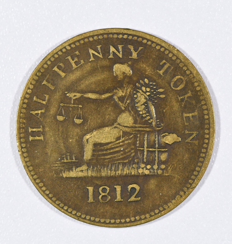 1812 Canada "Thomas Halliday" Half-Penny Copper Token, Breton 960, Very ...