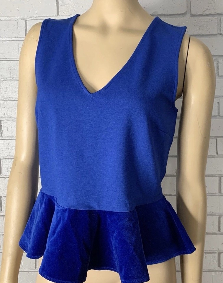 J. Crew Peplum Top Blue Women's S | eBay