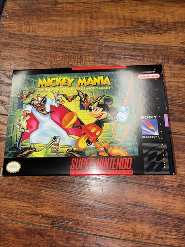 mickey mania super nintendo With Box And Poster | eBay