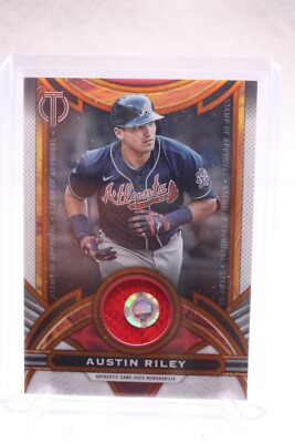Austin Riley 2023 Topps Tribute Stamp Of Approval Game Used Relic ...
