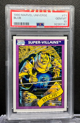 1990 Marvel Universe • #71 BLOB • PSA 10 GEM MT! • Brotherhood of Evil ...