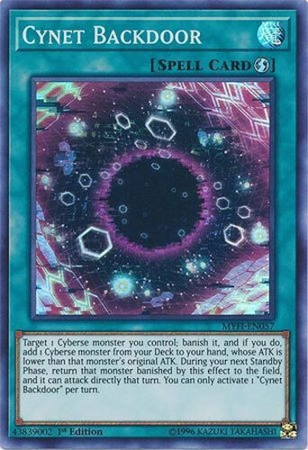 Yu-Gi-Oh Card - MYFI-EN057 - CYNET BACKDOOR (super rare holo) - NM/Mint ...