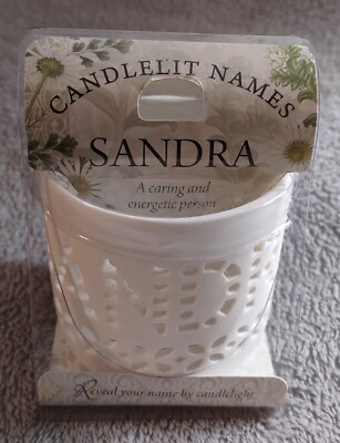 New "Sandra" Hallmark Candlelit Name Scented Tea Light | eBay