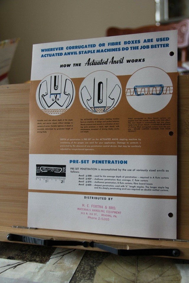 Brochure Container Stapling Corporation Herrin Illinois Actuated Anvil ...